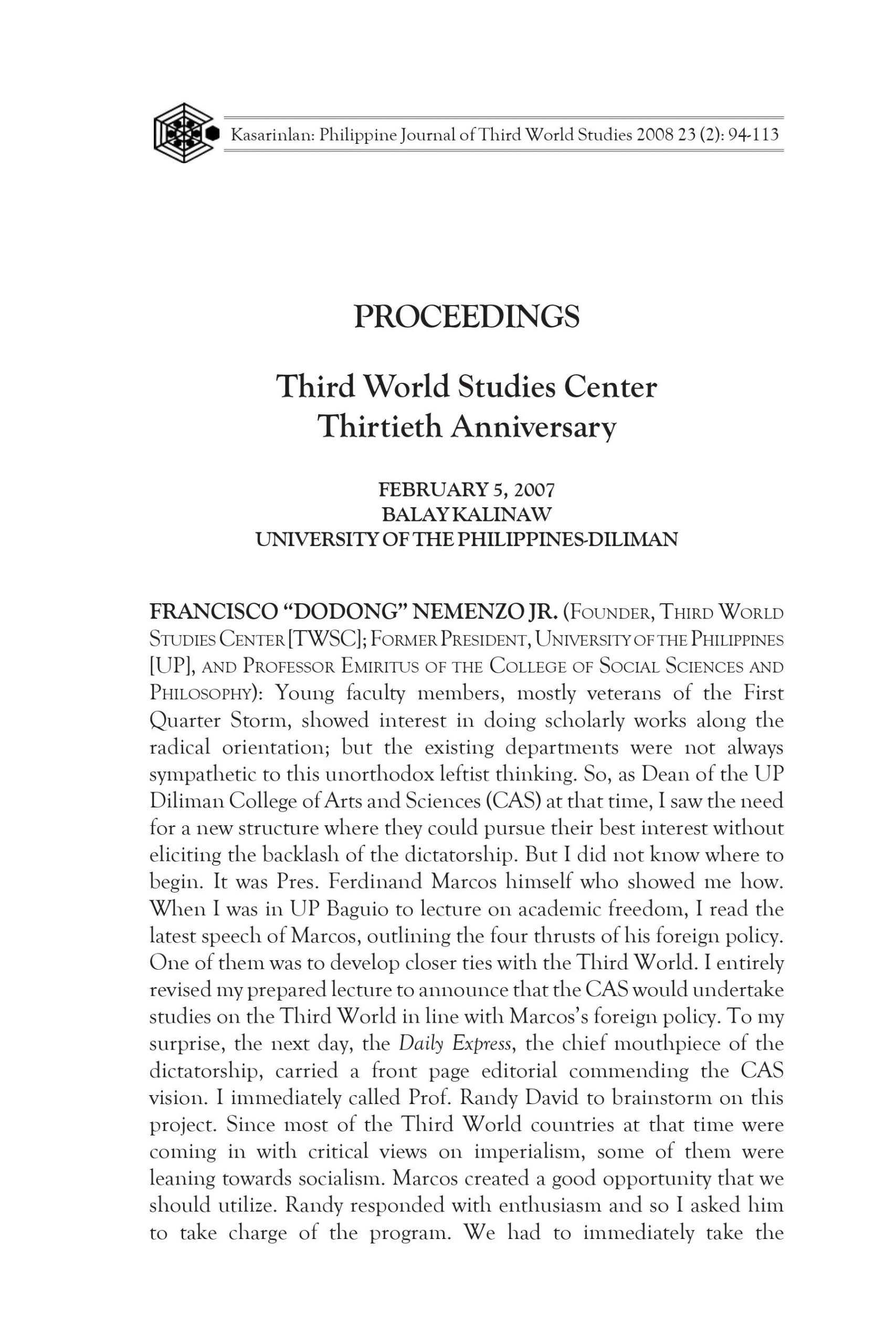 About | Third World Studies Center