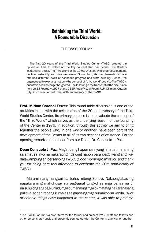 About | Third World Studies Center