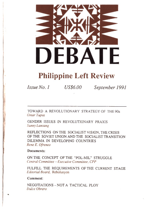 Debate: Philippine Left Review | Third World Studies Center
